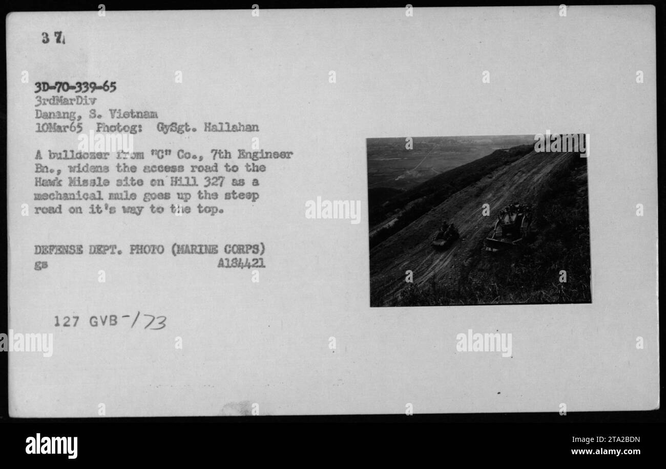 In this photograph taken on March 10, 1965, at Danang in South Vietnam ...