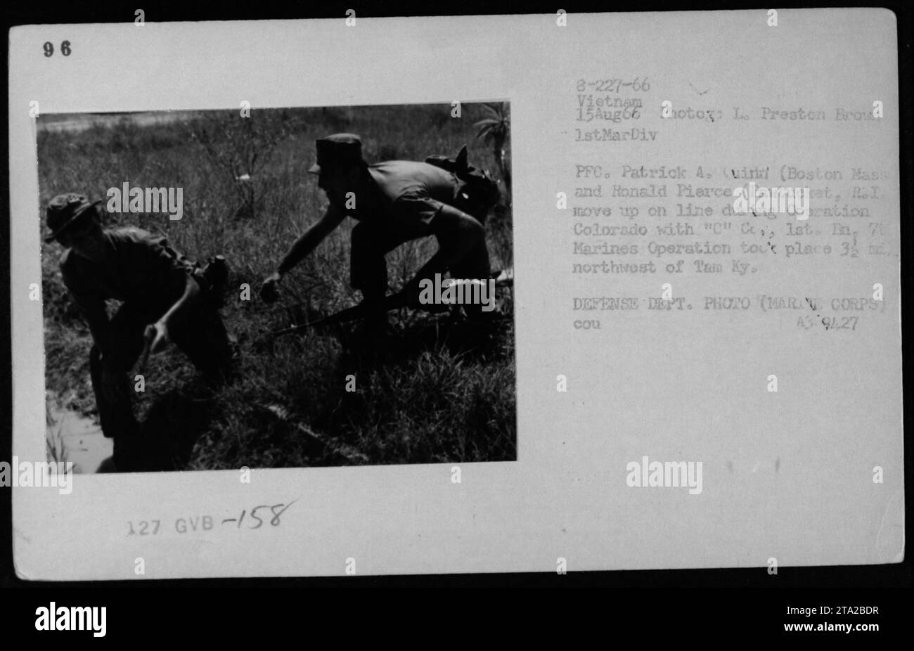 PFC. Patrick A. O'Brien from Boston, Massachusetts, and Ronald Pierce ...