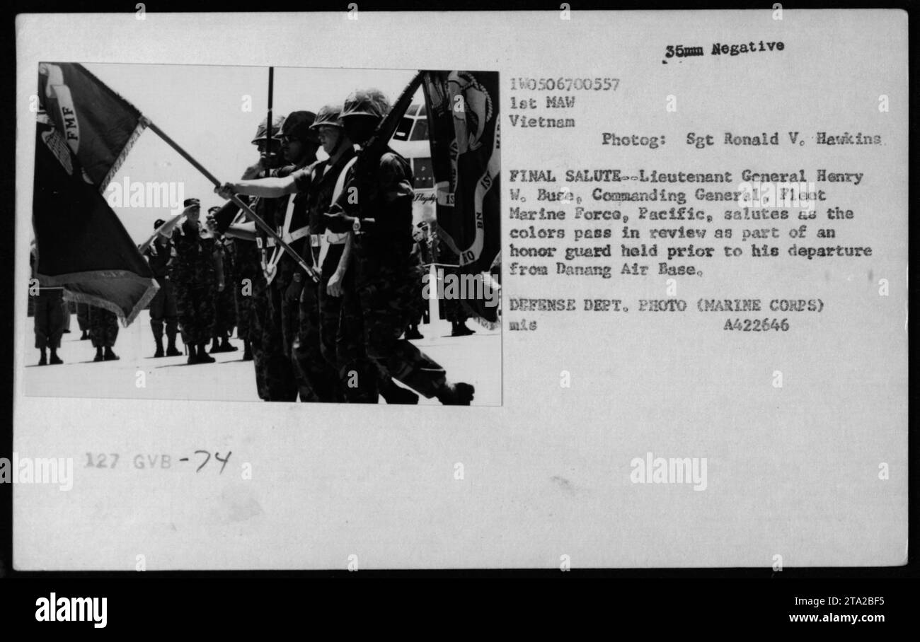 Lieutenant General Henry W. Buse, Commanding General of Fleet Marine ...