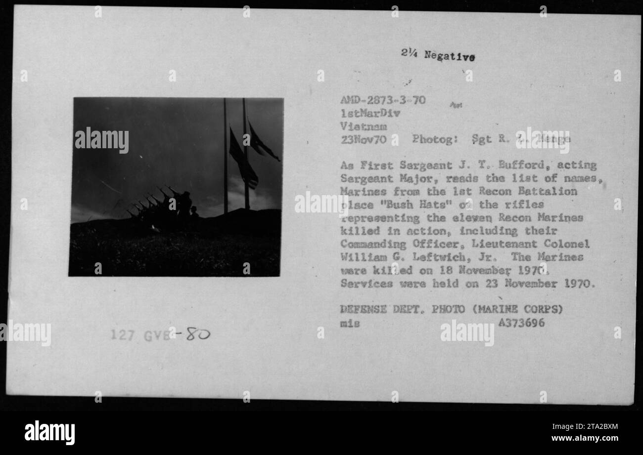 Marines from the 1st Recon Battalion conducted a ceremony on November ...