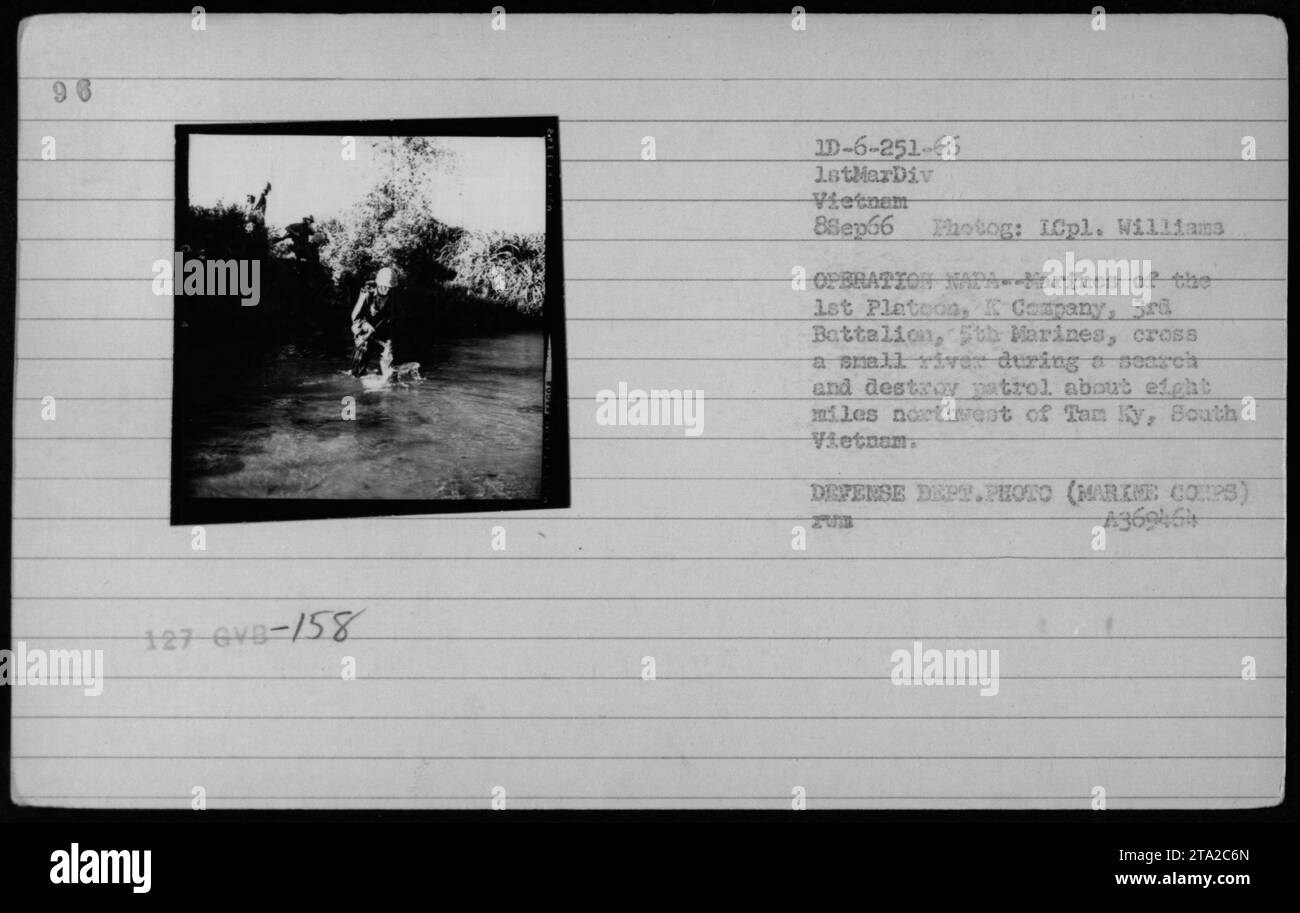 Marines of the 1st Platoon, Company, 3rd Battalion, 5th Marines, are ...