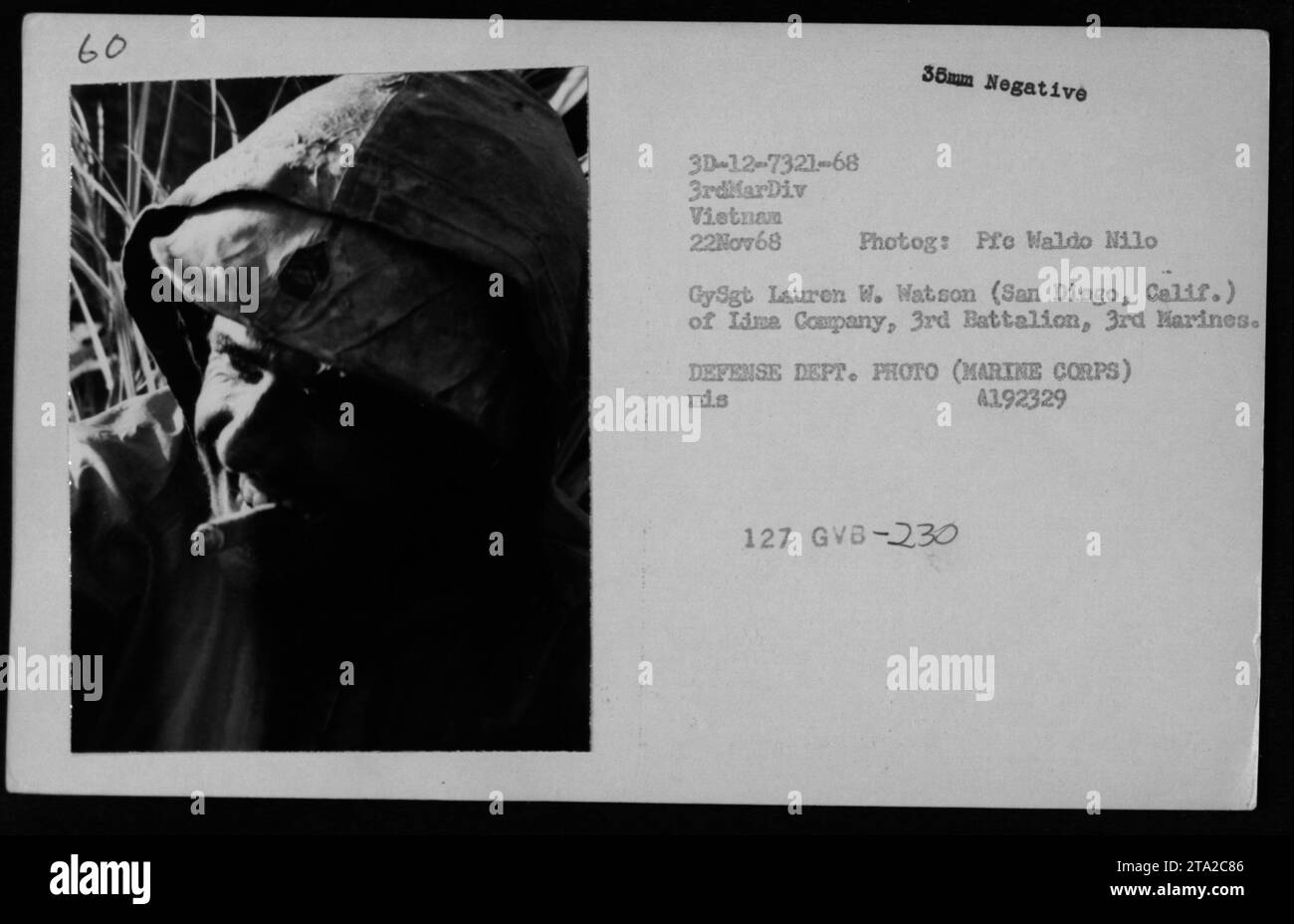 "GySgt Lauren W. Watson of Idma Company, 3rd Battalion, 3rd Marines ...