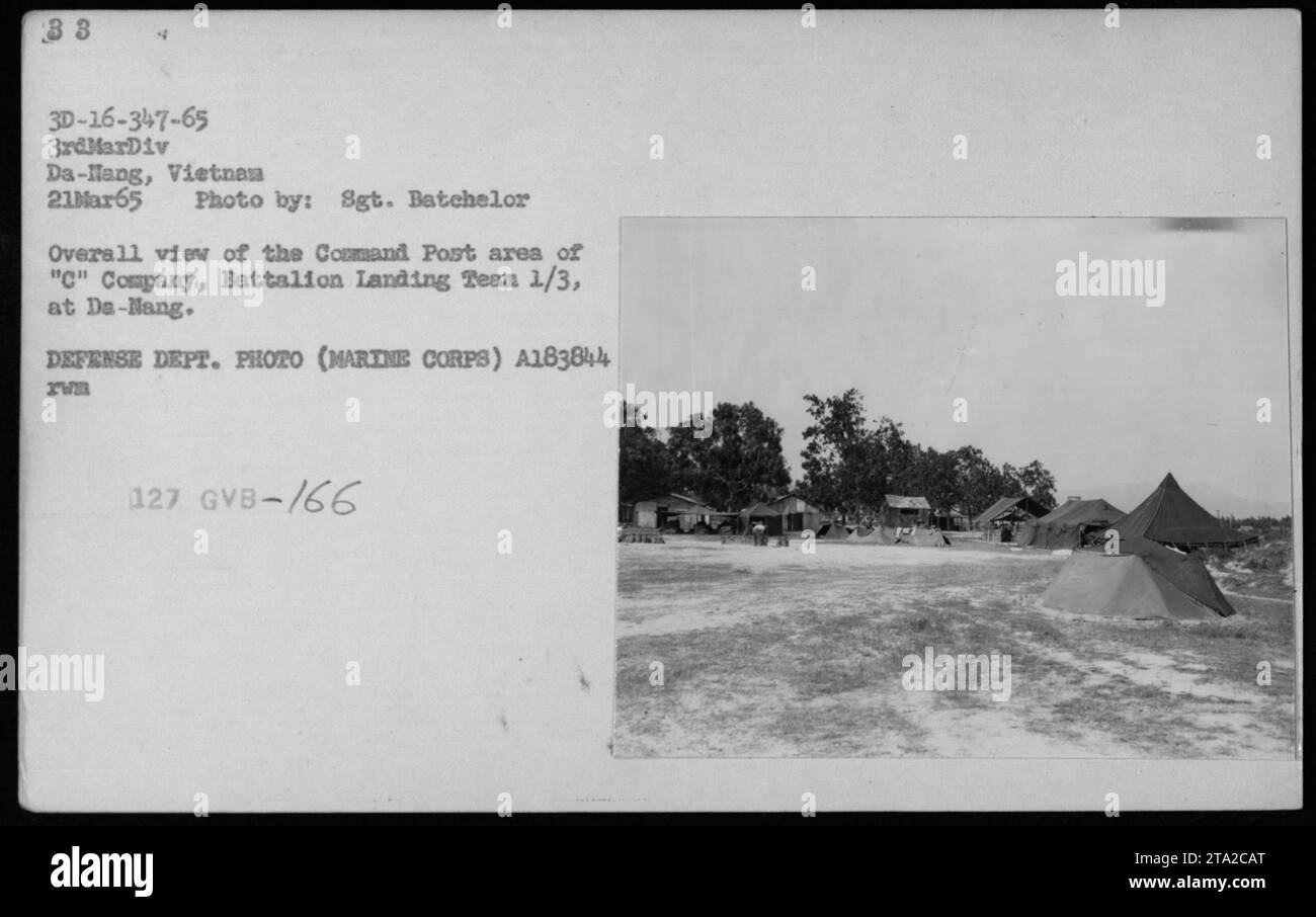 Overall view of C Company, Battalion Landing Team 1/3 Command Post in ...