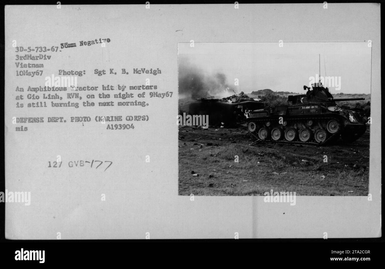 On May 10, 1967, in Gio Linh, Republic of Vietnam, an amphibious ...