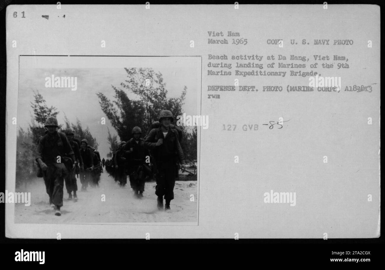 American Marines from the 9th Marine Expeditionary Brigade conduct a ...