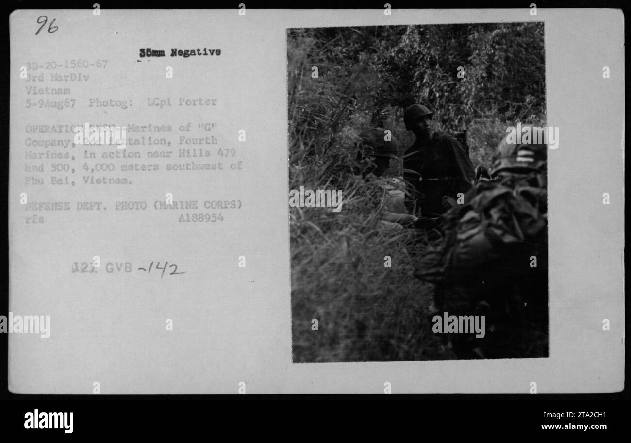 Marines from "G" Company, 2nd Battalion, Fourth Marines engage in ...