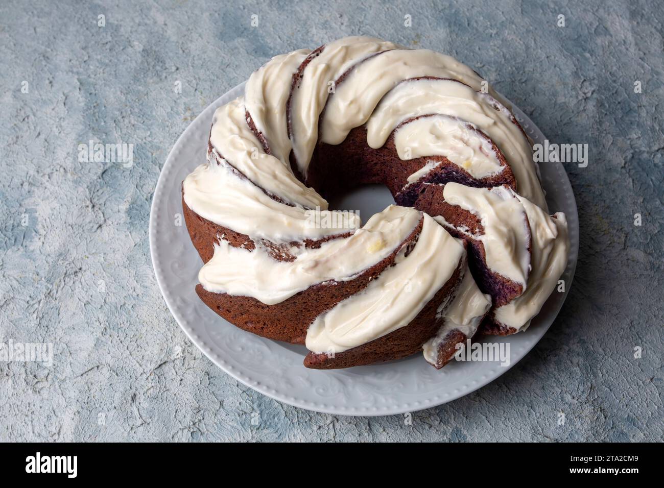 Creamy Cocoa Cake, food concept photo Stock Photo - Alamy