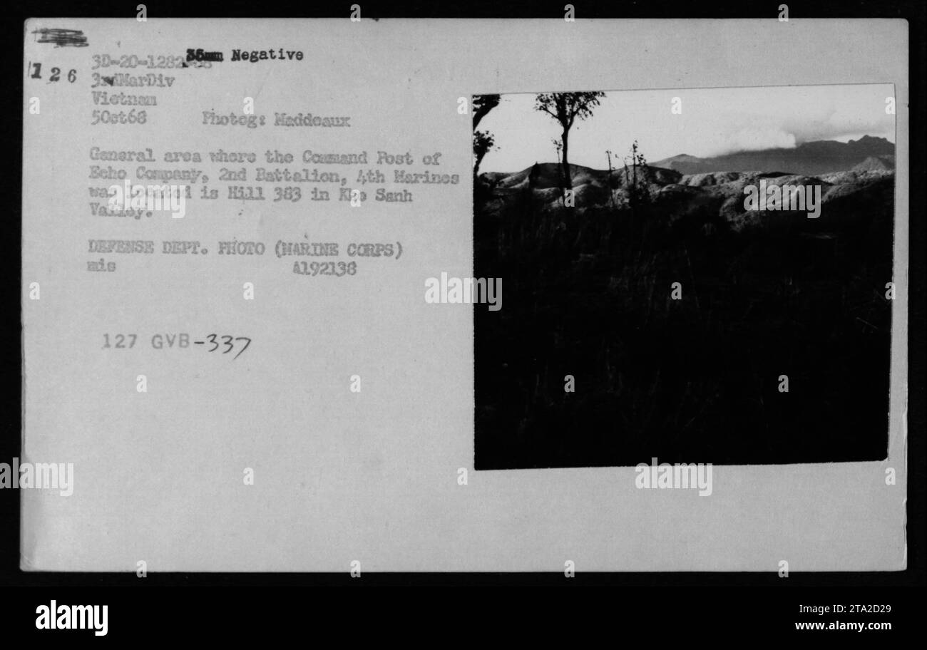 American troops stationed at Hill 383 in Khe Sanh Valley during the ...