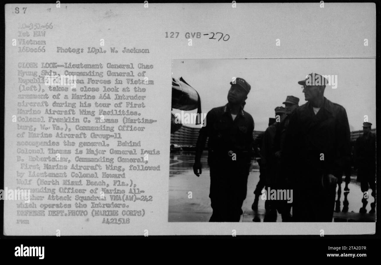 The photograph shows Lieutenant General Chao Hyung Shin, Commanding ...