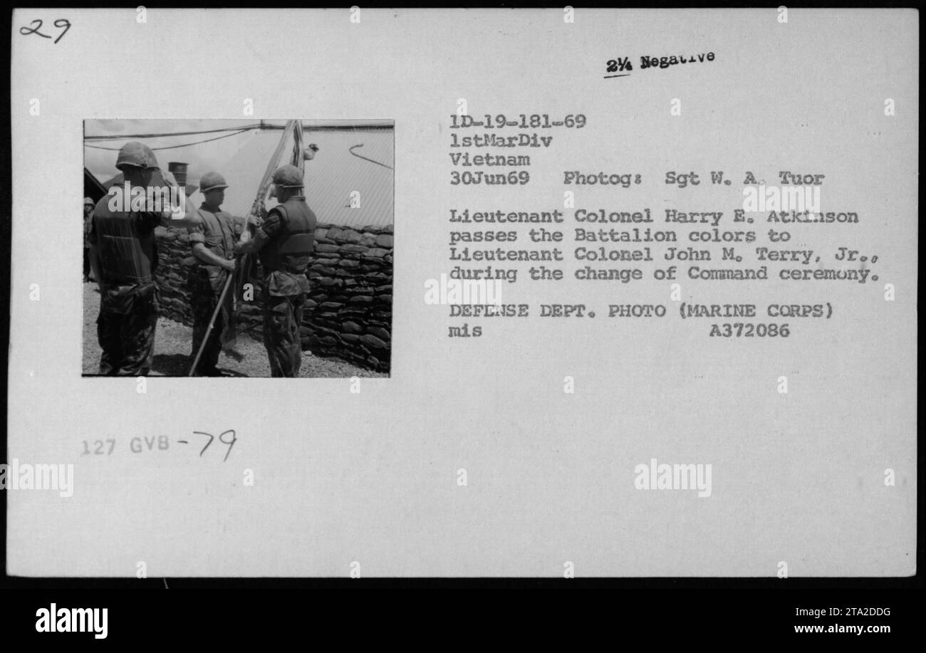 On June 30, 1969, Lieutenant Colonel Harry E. Atkinson passed the ...