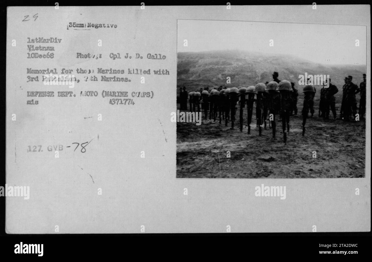 On December 10, 1968, members of the 1st Marine Division hold a ...