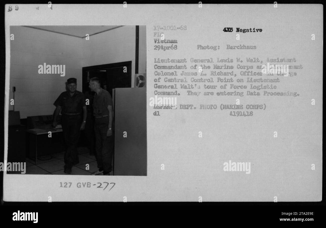 Lieutenant General Lewis W. Walt and Lieutenant Colonel James L ...