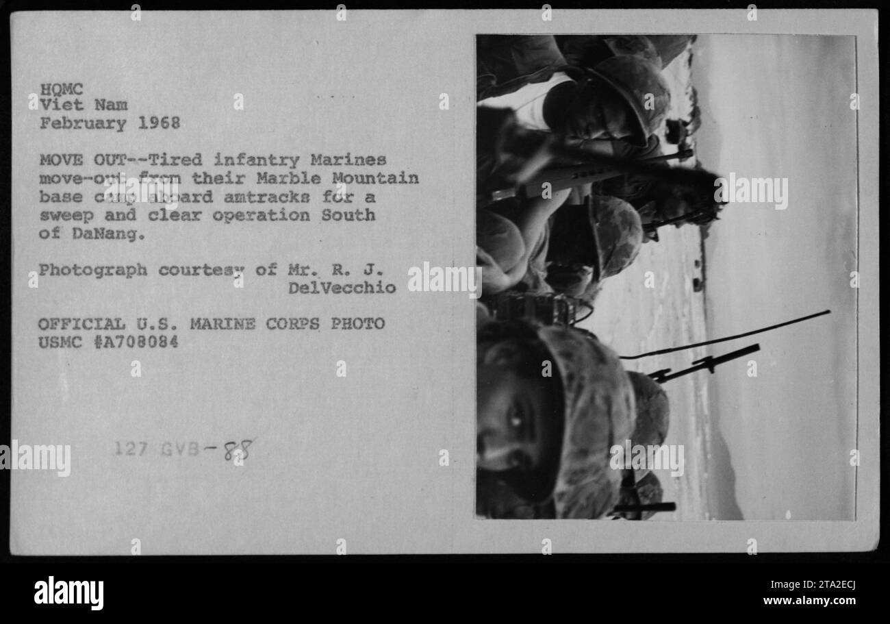 Marines from the Marble Mountain base camp prepare to embark on ...