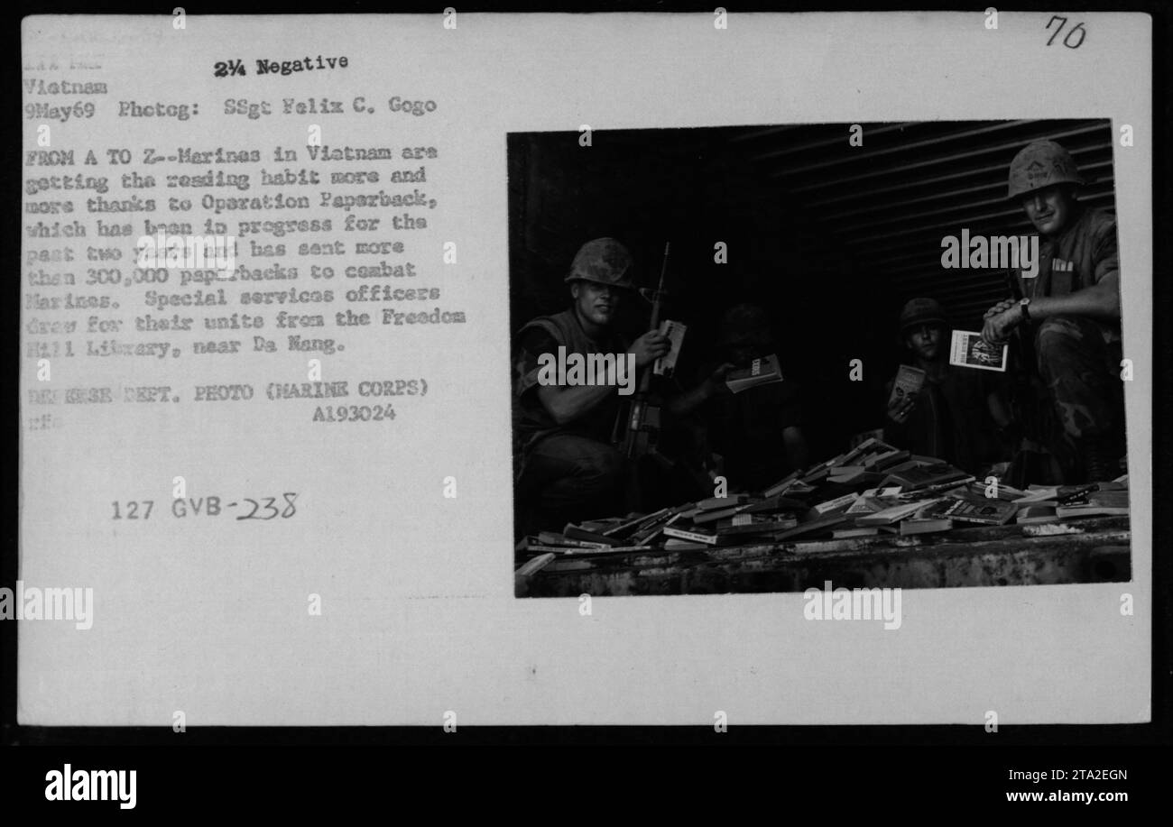 A May 9, 1969 Defense Department photograph shows Marines at the ...