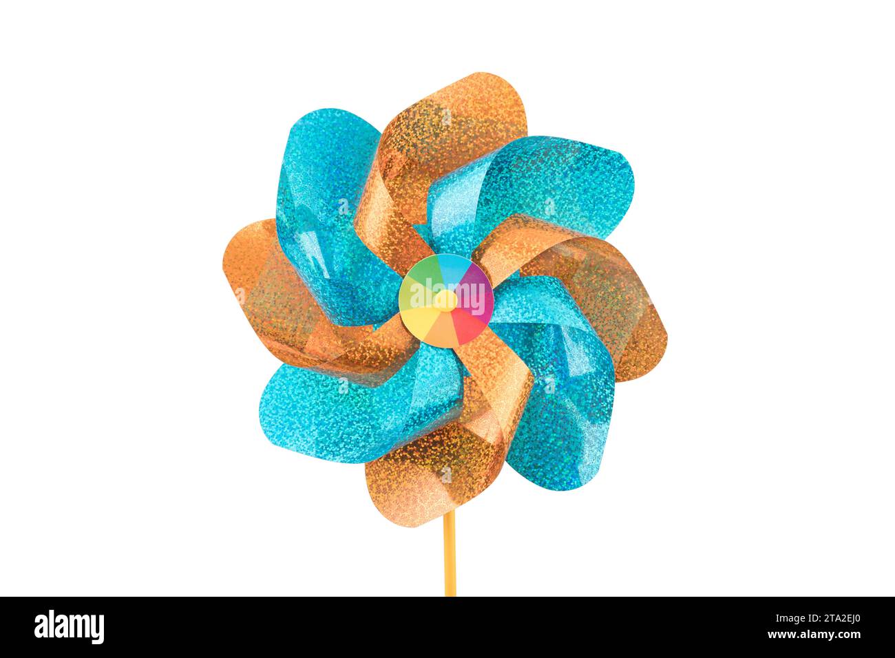 Colorful pinwheel isolated on white background with clipping path Stock ...