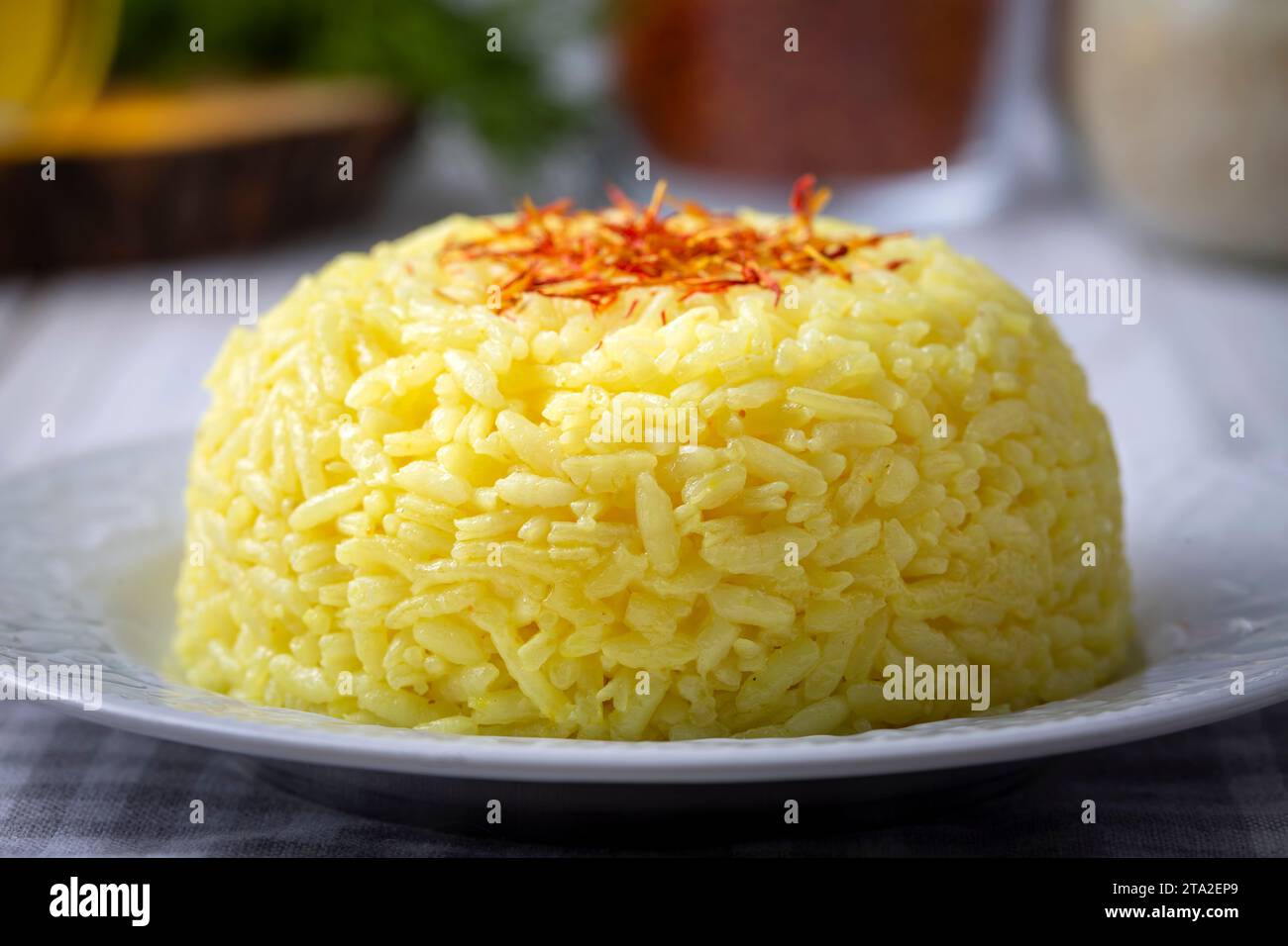 Saffron rice pilaf hi-res stock photography and images - Alamy