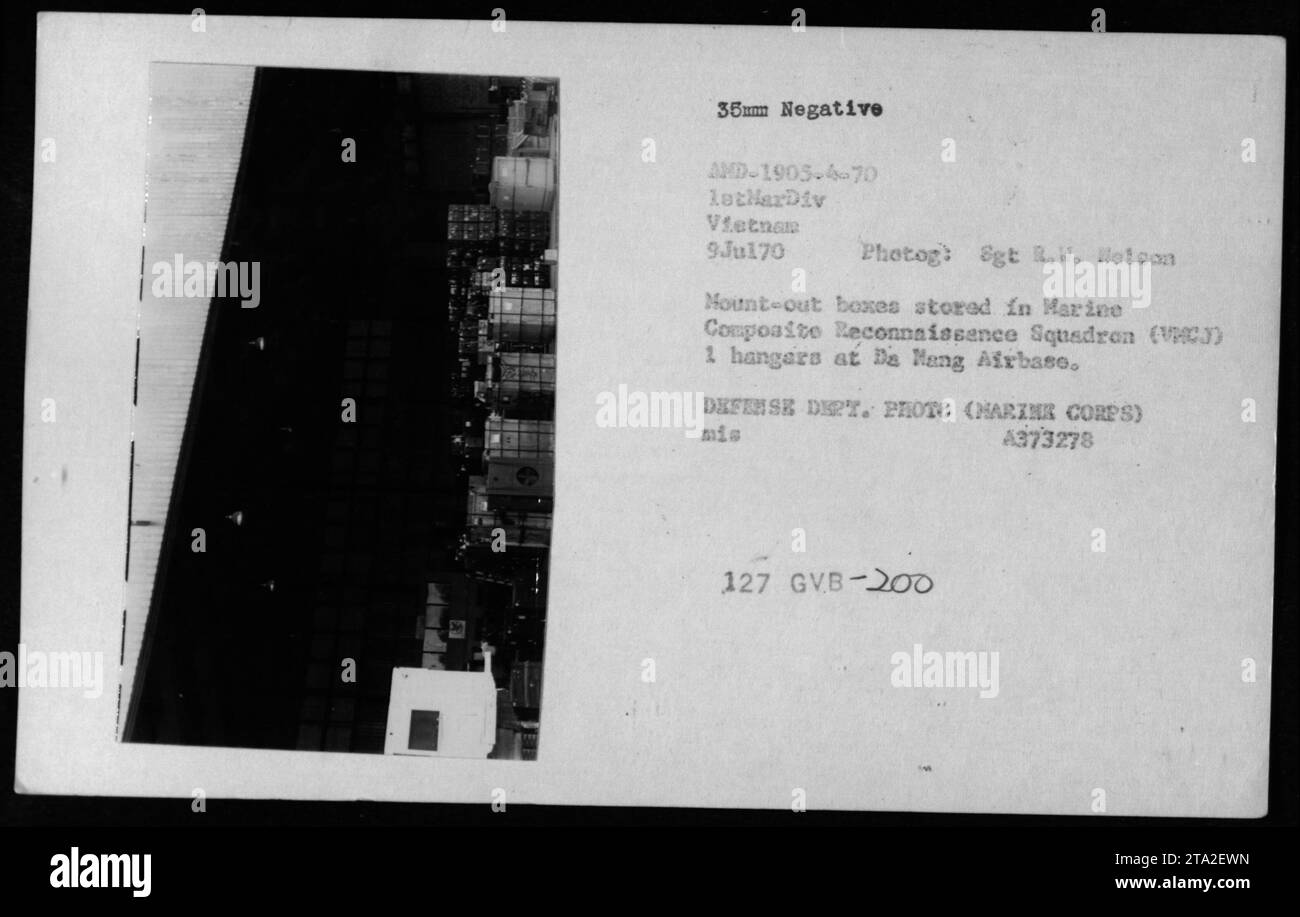 Mount-out boxes stored in Marine Composite Reconnaissance Squadron (VCJ ...