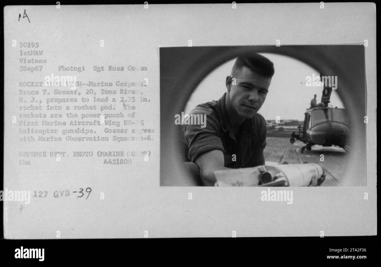On September 5, 1967, 2nd Lt. Bruce T. Gossar of Marine Observation ...