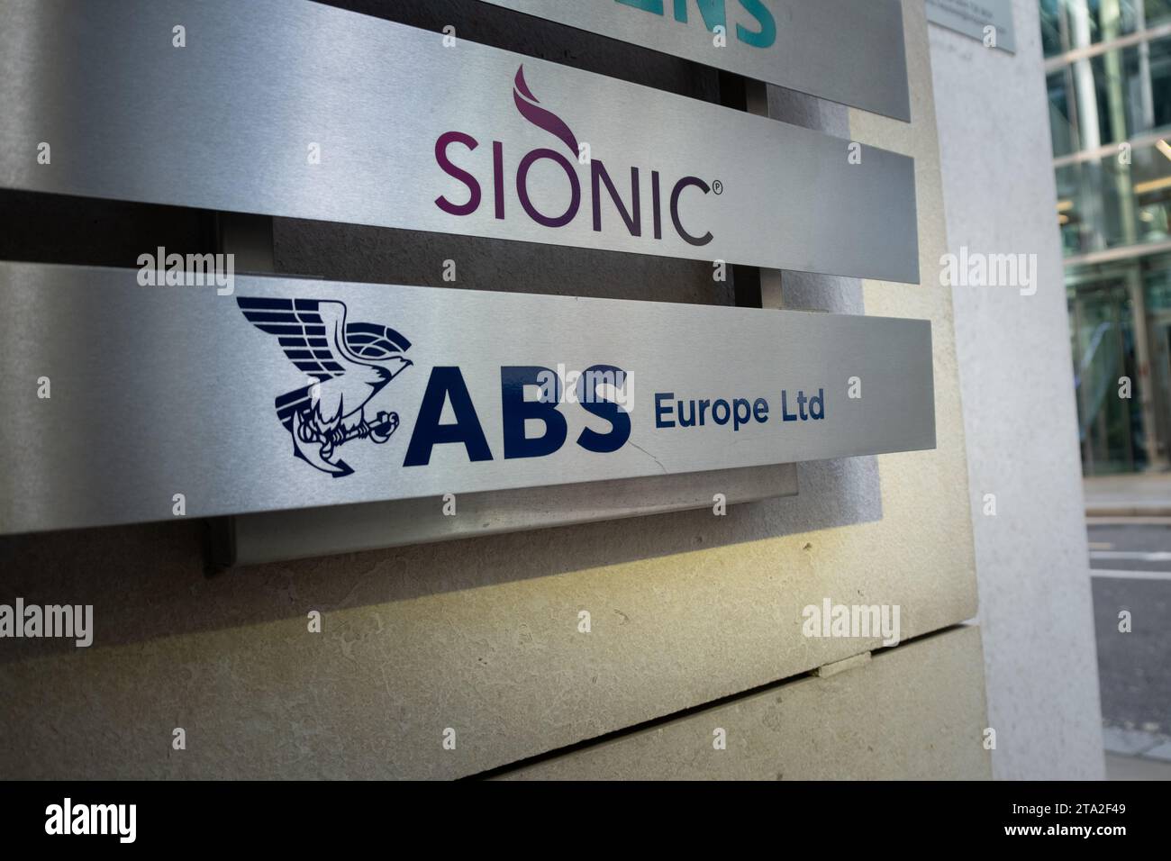 LONDON, NOVEMBER 13, 2023: ABS Europe Ltd at 111 Old Broad Street in ...