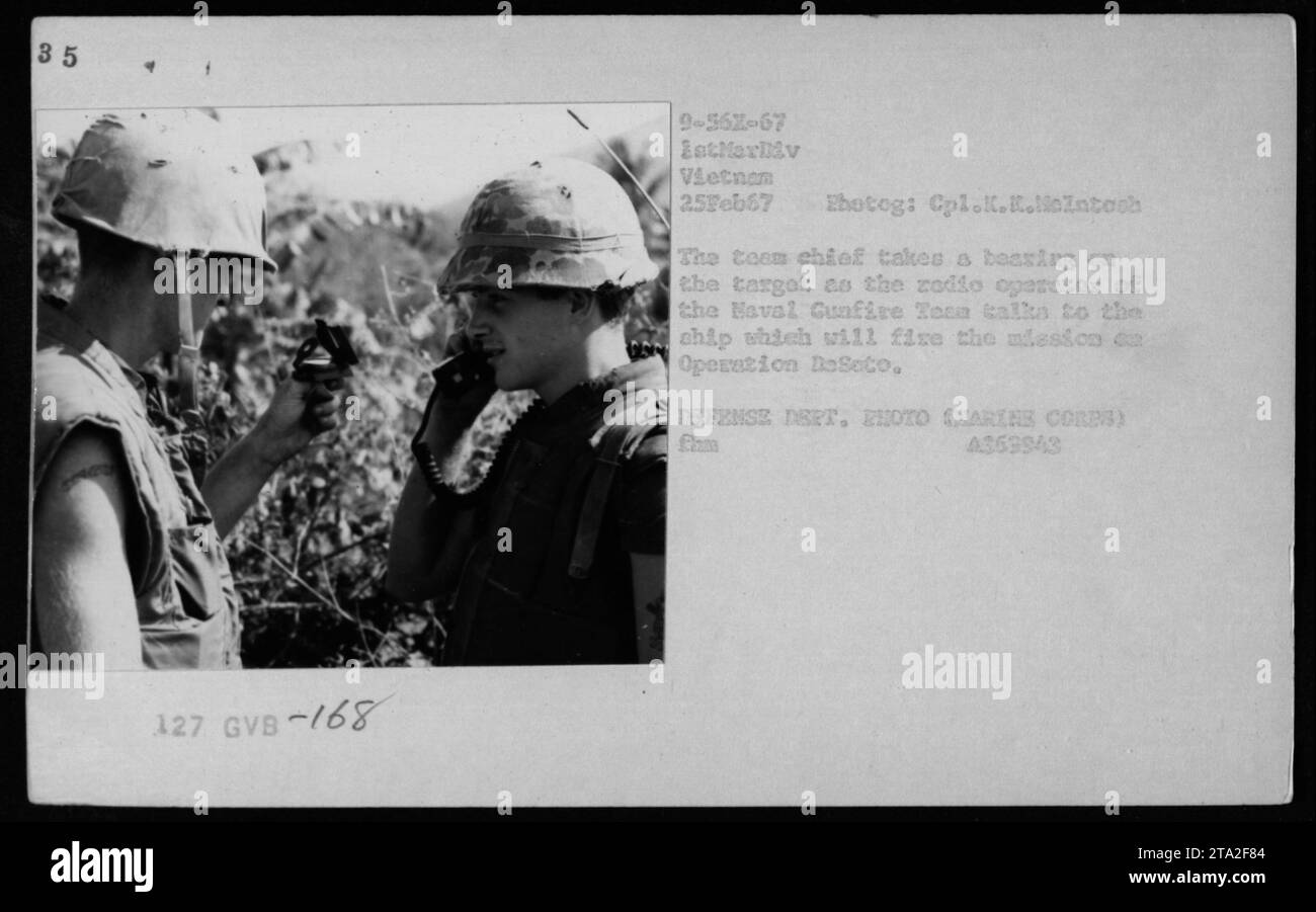 During the Vietnam War on February 25, 1967, this photograph captured ...