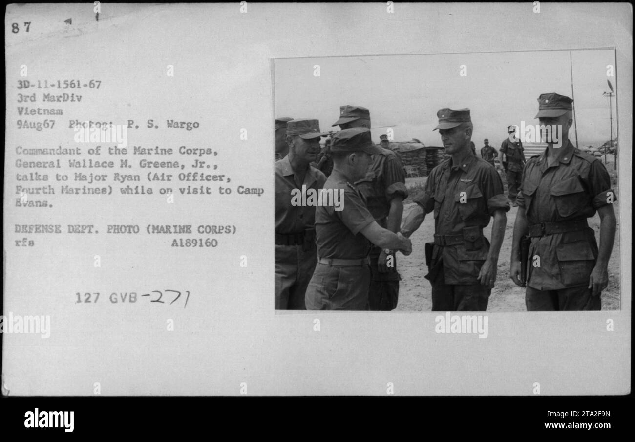 General Wallace M. Greene Jr., Commandant of the Marine Corps ...