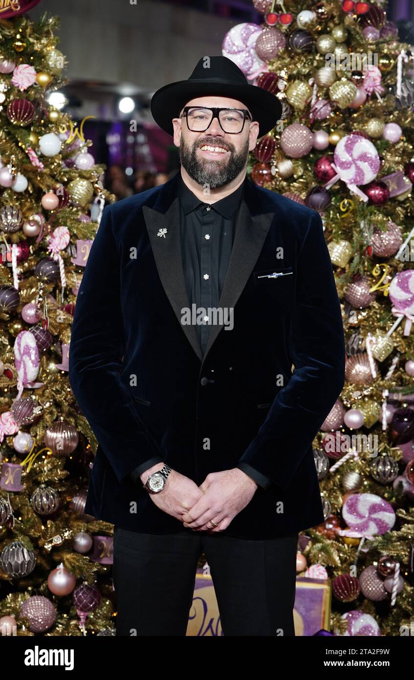 Tom Davis arrives for the world premiere of Wonka at the Royal Festival ...