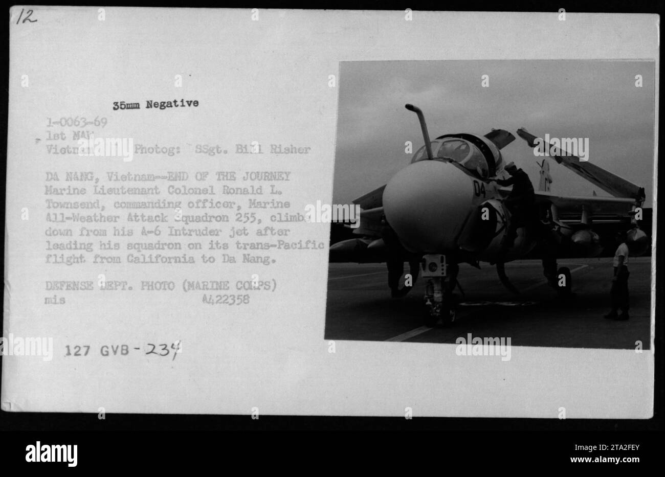 Lt. Col. Ronald L. Townsend, commanding officer of Marine All-Weather ...