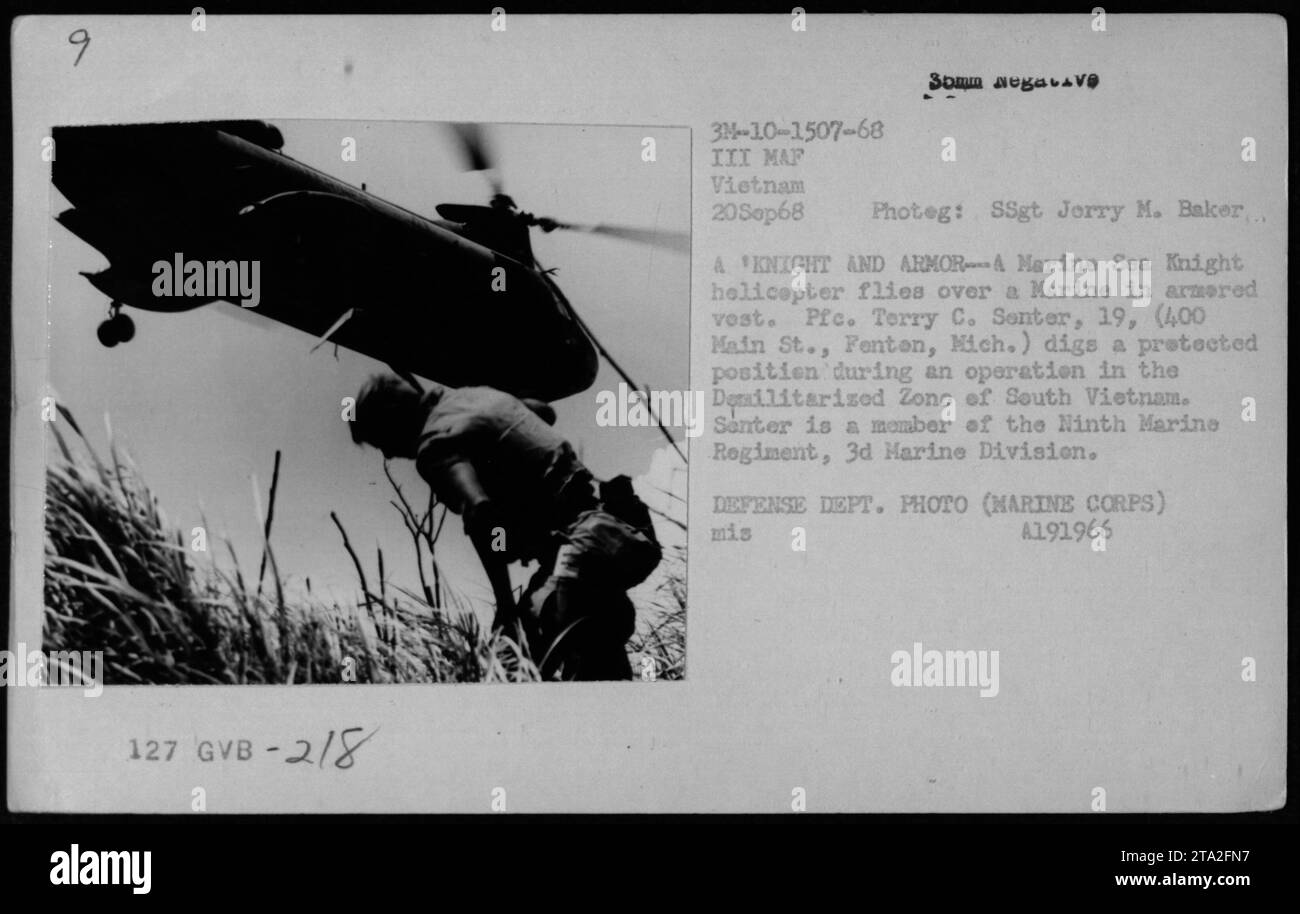 Patrol south of demilitarized zone Black and White Stock Photos ...