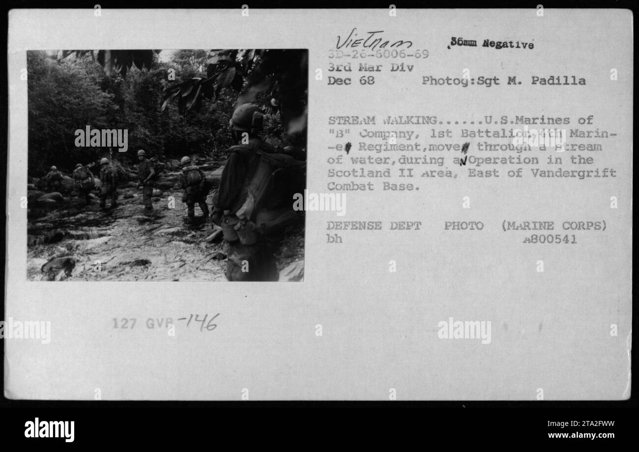 In December 1968, U.S. Marines of B Company, 1st Battalion, 4th Marine ...