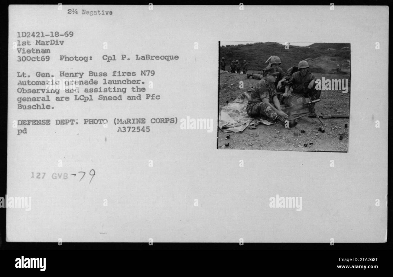 On October 30, 1969, in Vietnam, Lieutenant General Henry Buse fired an ...