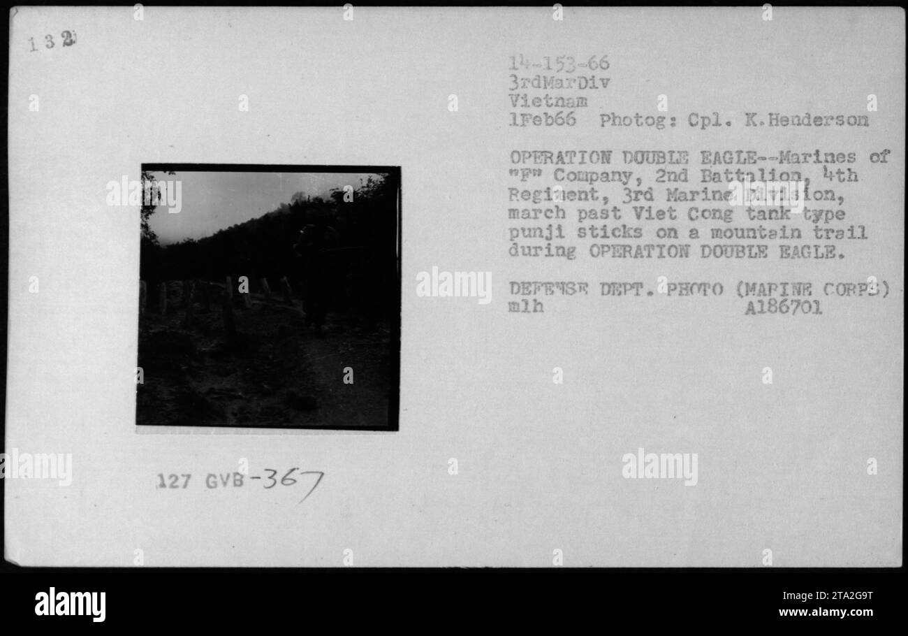 Marines from F Company, 2nd Battalion, 3rd Marine Division, march past ...