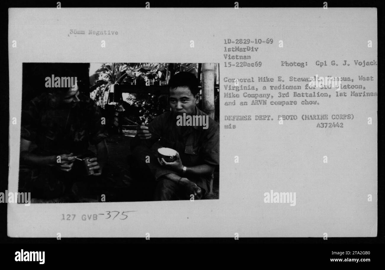 "Cpl Mike E. Stewardt, a radioman for Hike Company, 3rd Battalion, 1st ...