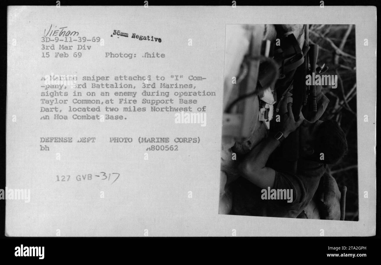 Marine sniper attached to "I" Company, 3rd Battalion, 3rd Marines ...