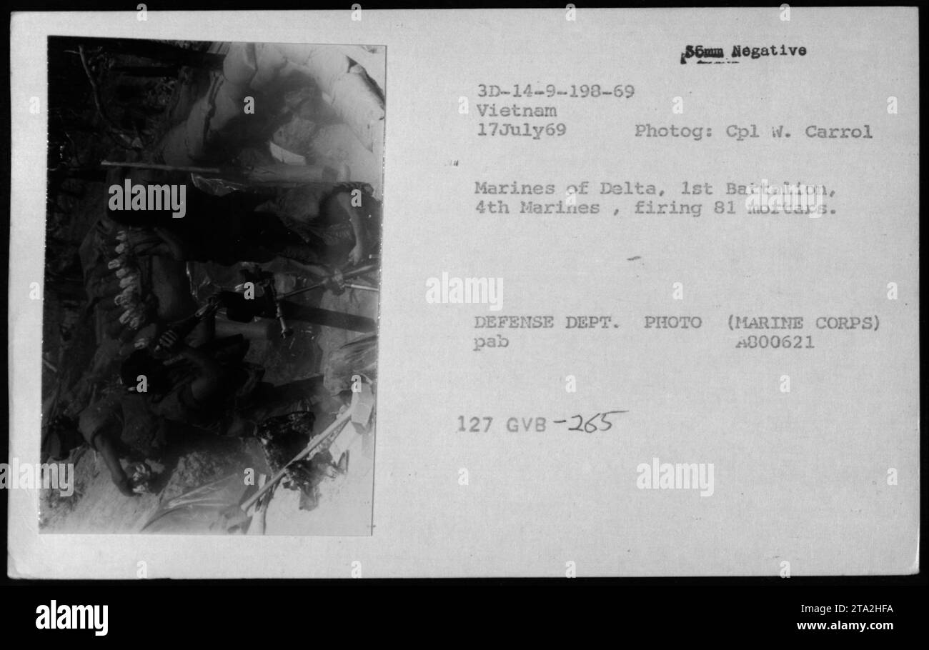 Delta 1st battalion 4th marines Black and White Stock Photos & Images ...