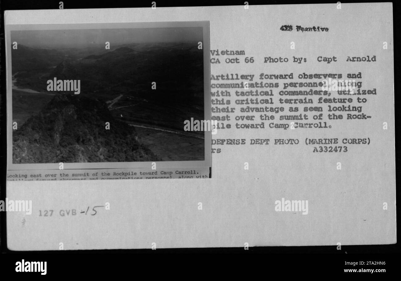 Aerial photograph taken in October 1966 during the Vietnam War. The ...