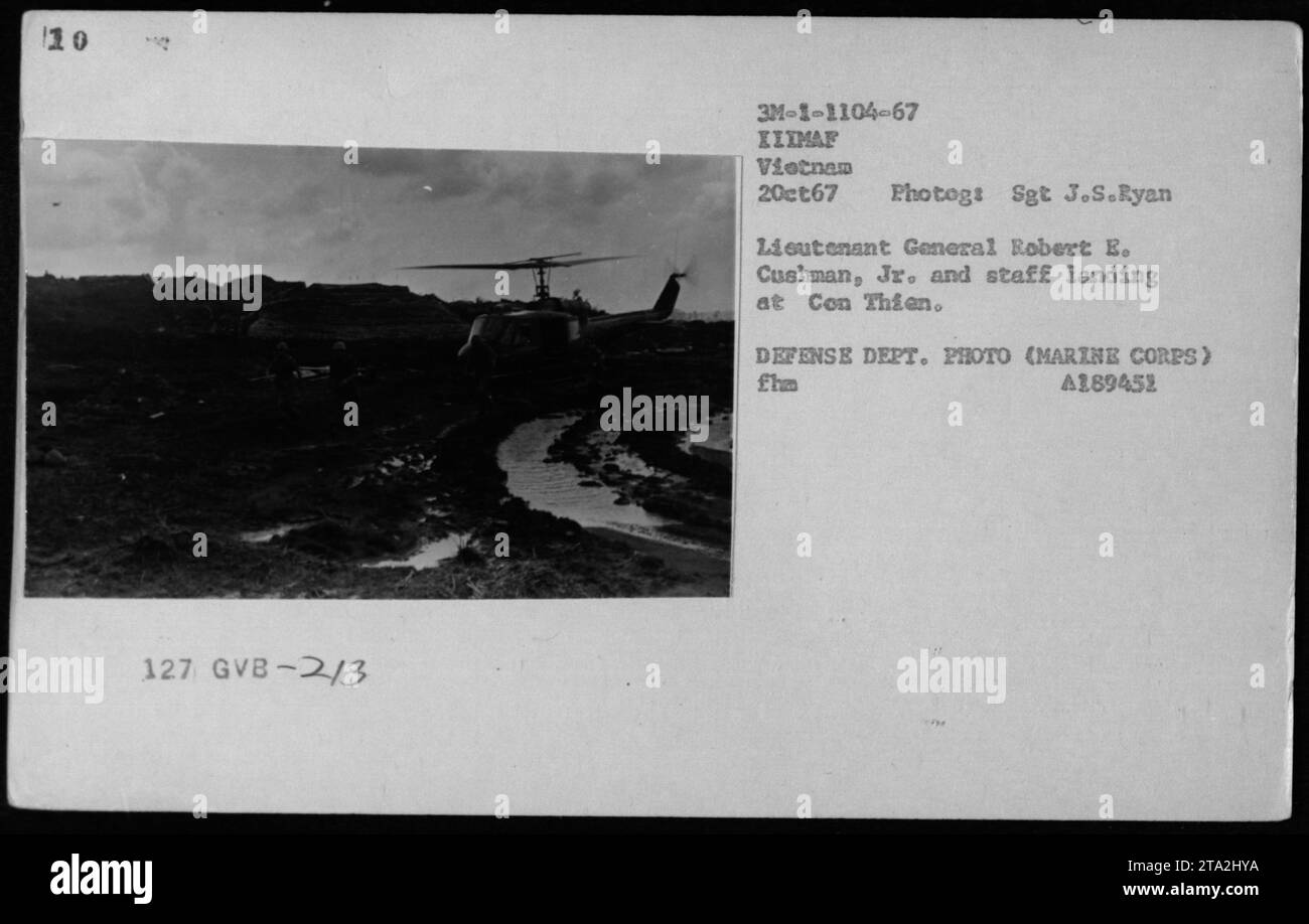 Lieutenant General Robert E. Cushman, Jr. and his staff landed at Con ...