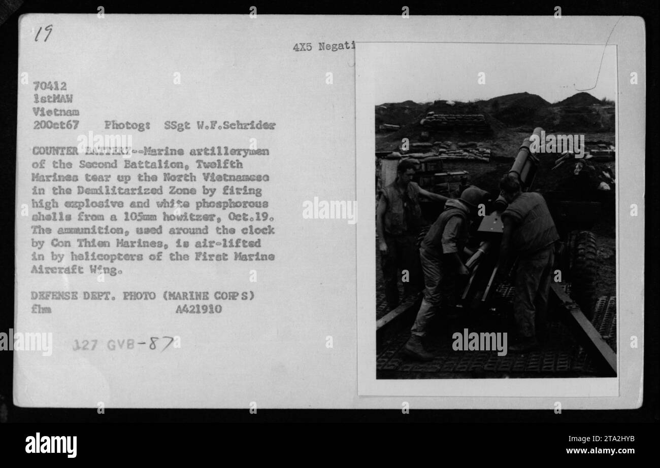 Marine artillerymen of the Second Battalion, Twelfth Marines conduct ...