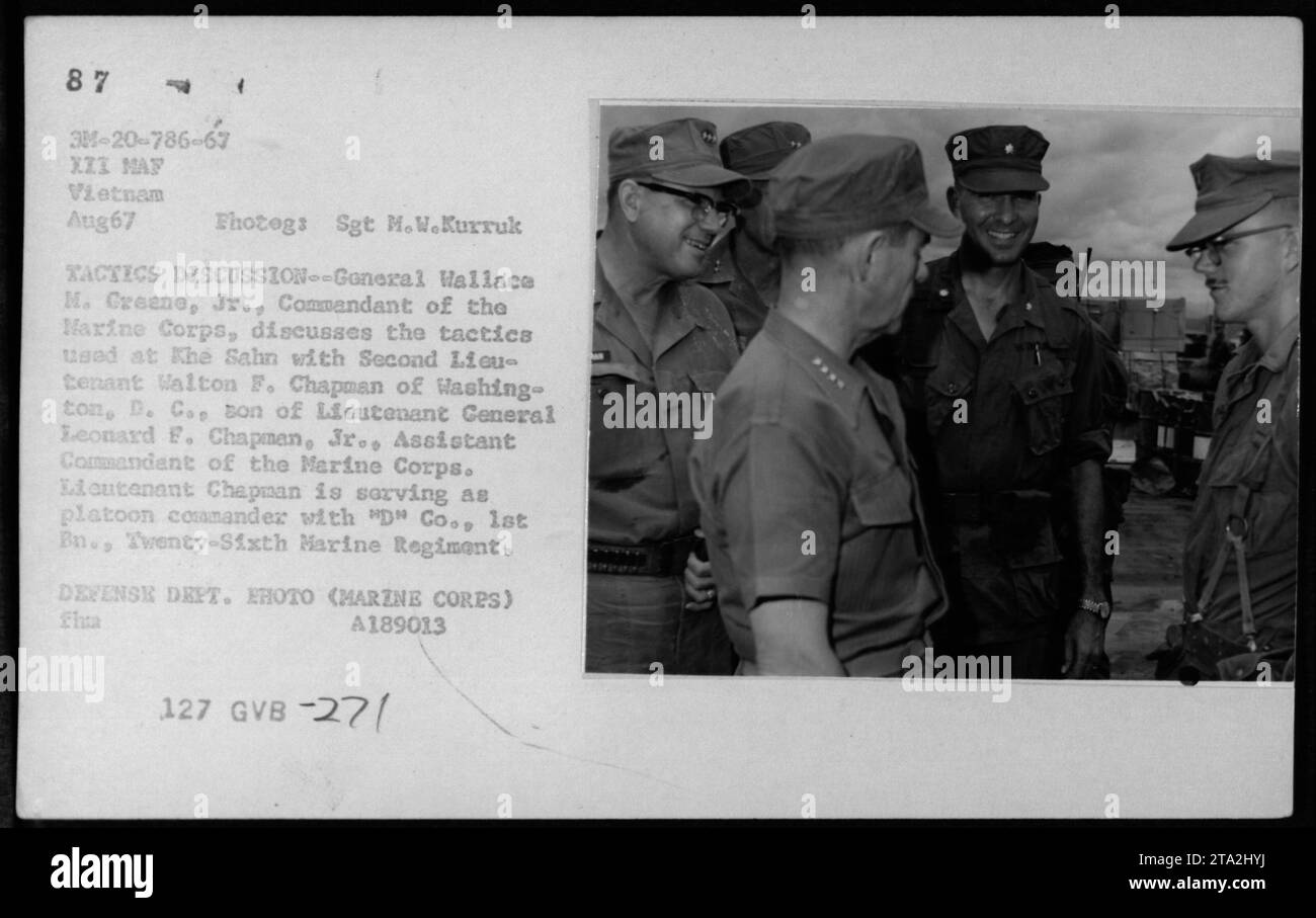 In August 1967, Gen. Wallace M. Greene Jr., Commandant of the Marine ...