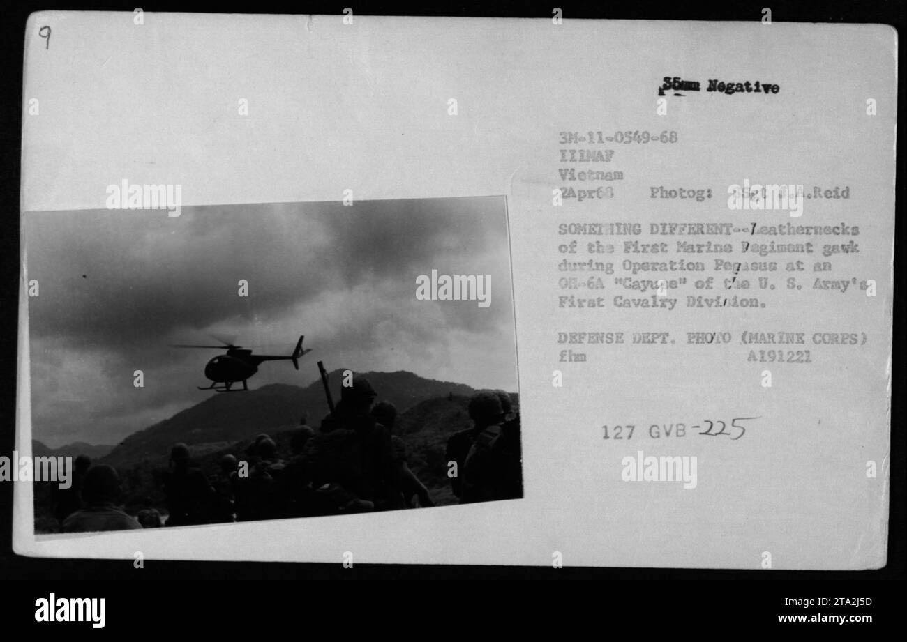 Marine Corps soldiers and U.S. Army First Cavalry Division helicopters ...