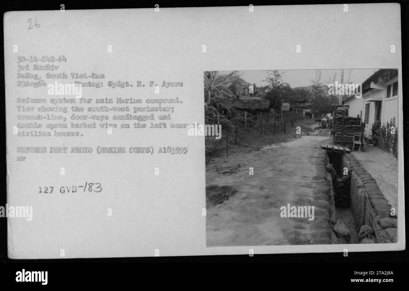 Marine compound defense system shown in the photograph includes a ...