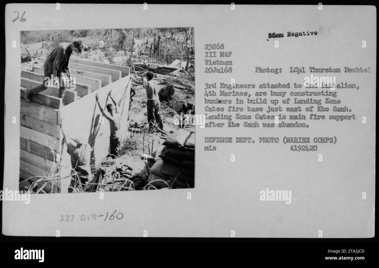 On July 20, 1968, Marines from 3rd Engineers, 2nd Battalion, 4th ...