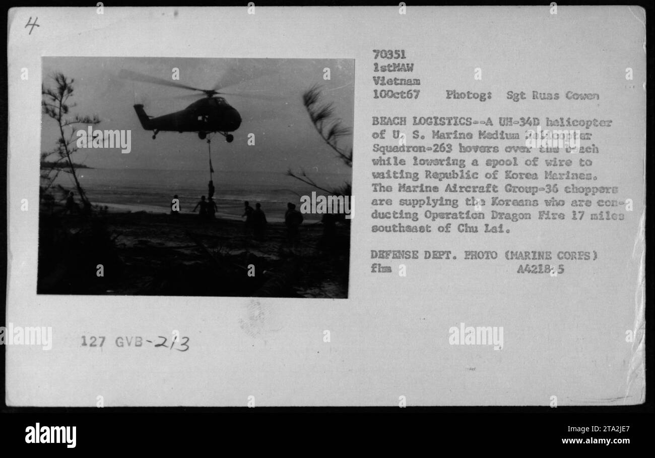 Marines medium helicopter squadron Black and White Stock Photos ...