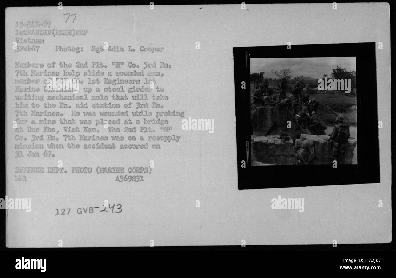 On January 31, 1967, 2nd Platoon, 'C' Company, 3rd Engineer Battalion ...