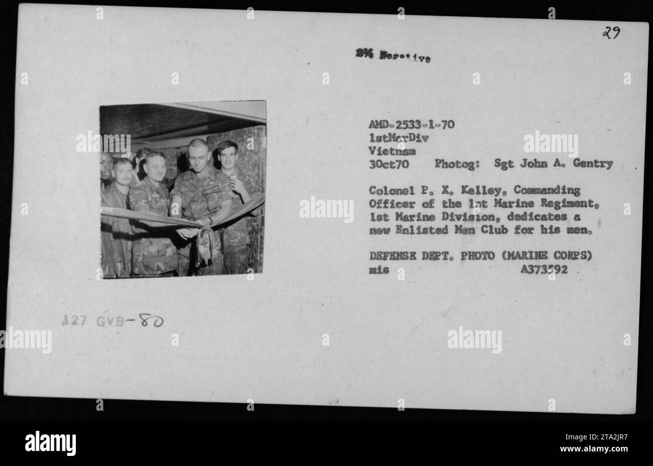 Colonel P.X. Kelley dedicates a new Enlisted Men Club for the 1st ...