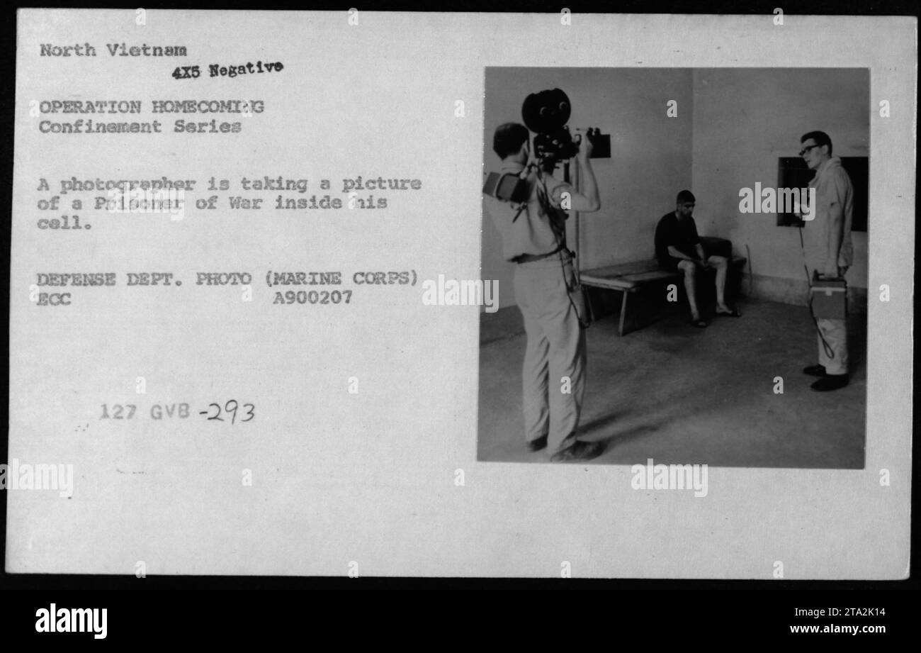 A Defense Department photographer captures an American prisoner of war ...