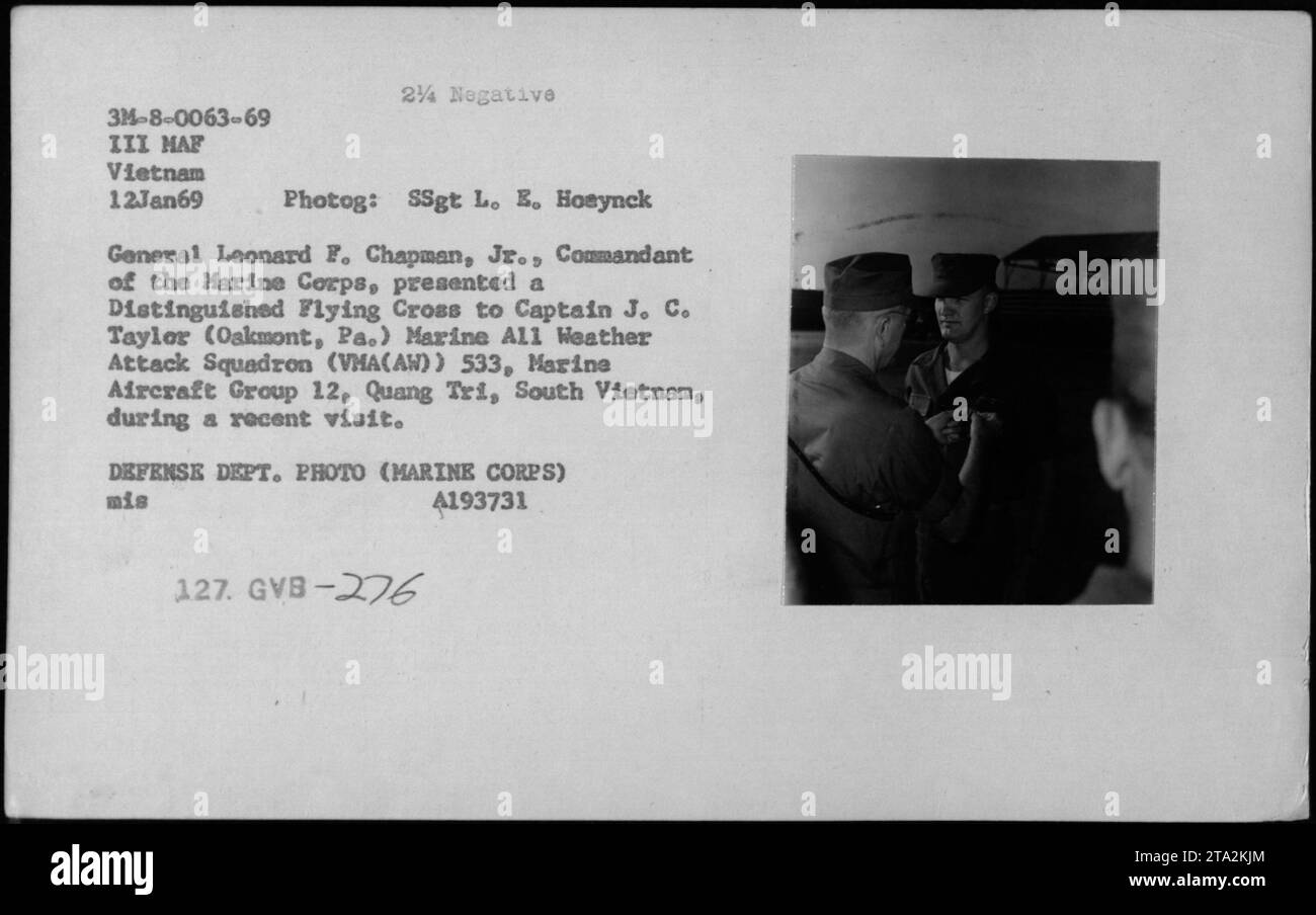 General Leonard F. Chapman, Jr., Commandant of the Marine Corps ...