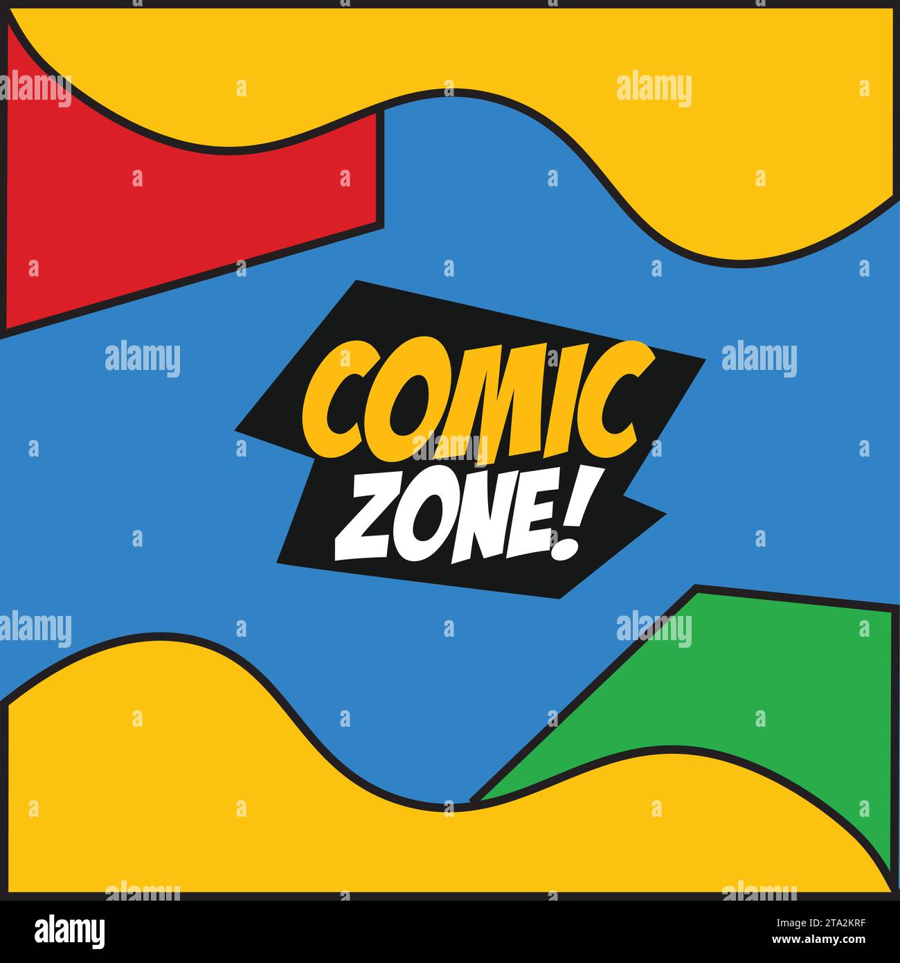 Colored comic book page with halftone effect and bubble chat Vector ...