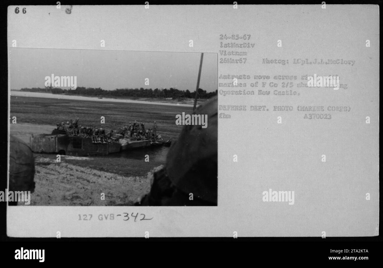 Marine Corps during Operation New Castle- March 26, 1967: An LVT ...