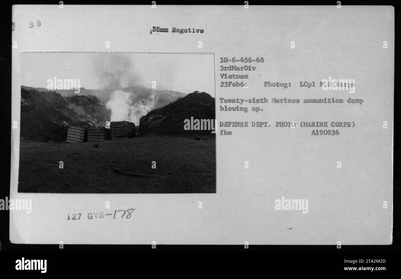 Ammunition dump of the Twenty-sixth Marines exploded in Vietnam on ...