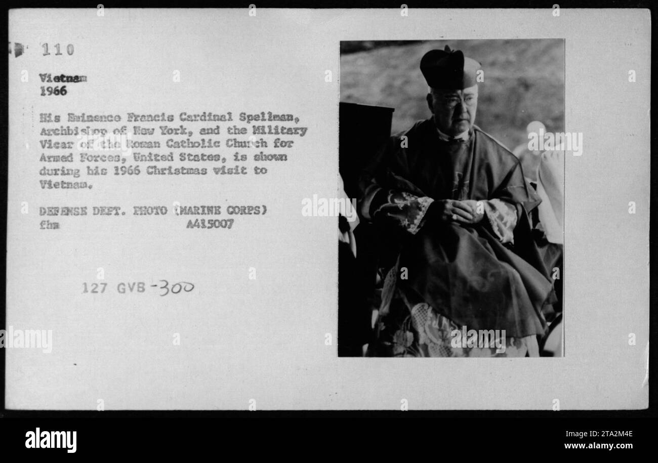 Cardinal Spellman, Archbishop of New York and Military Vicar of the ...